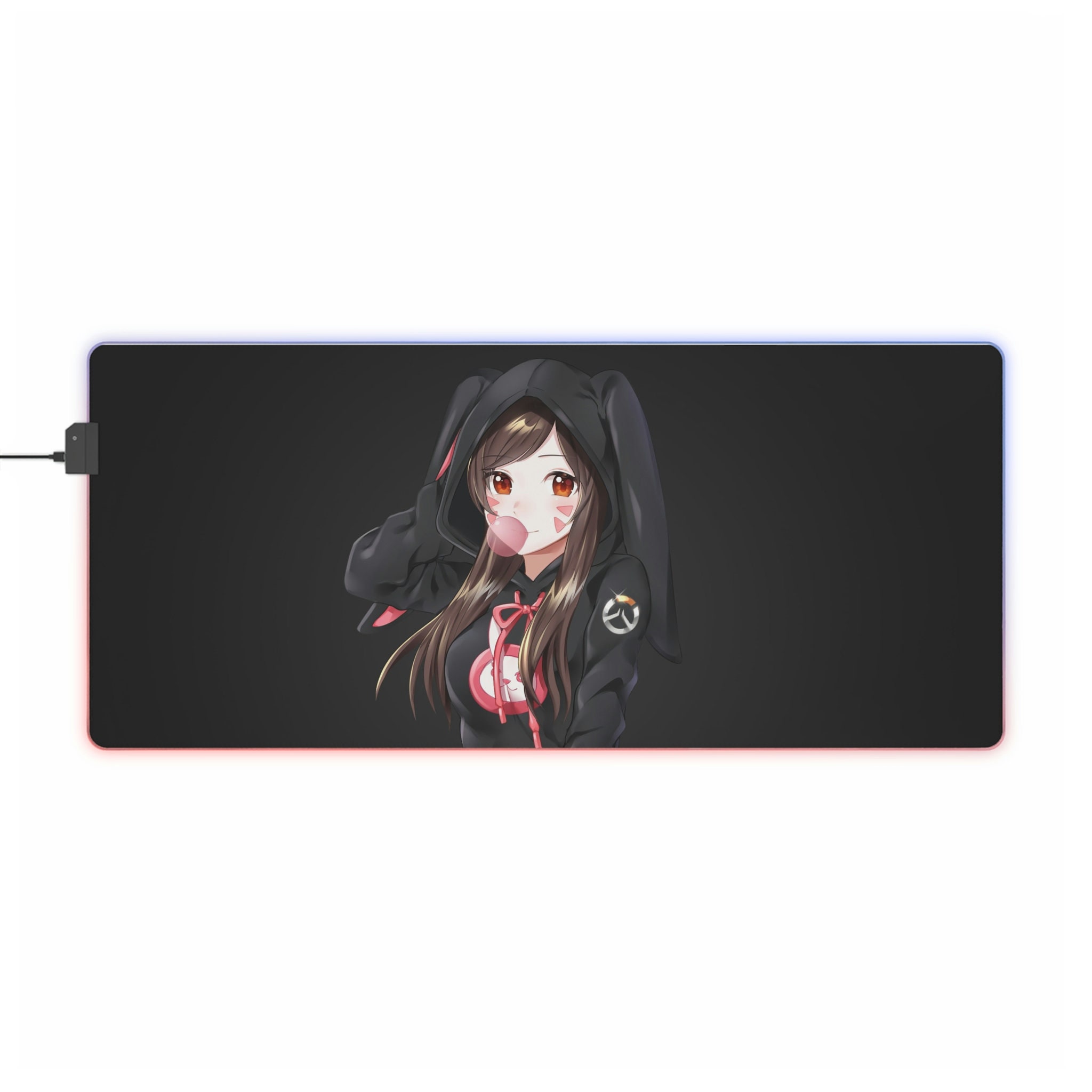 Overwatch Mouse Pad, D.va Bunny, Cute, LED Mouse Pad, Gaming, Gift ...