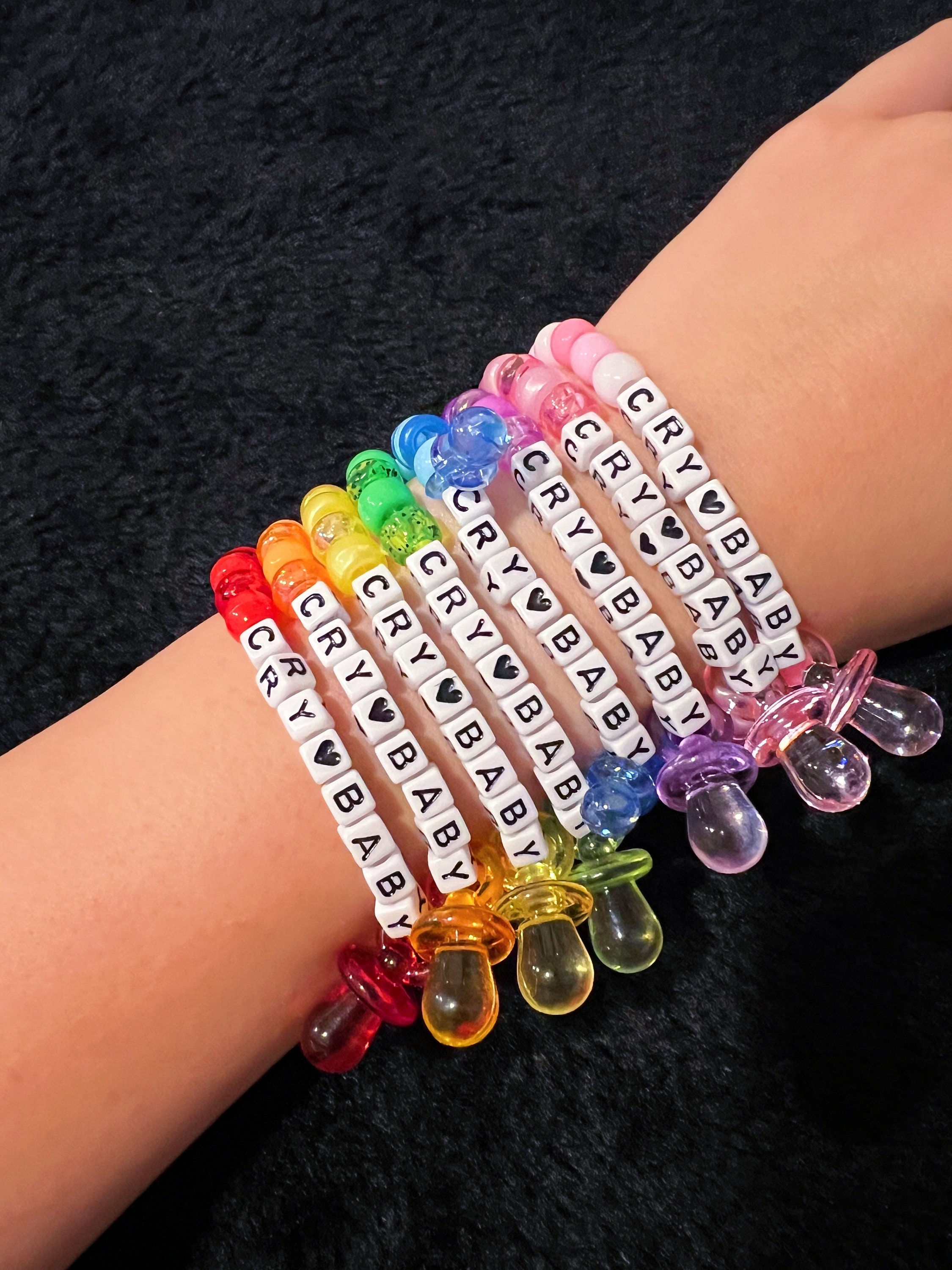 Cry Baby Pacifier Kandi Bracelets - Etsy