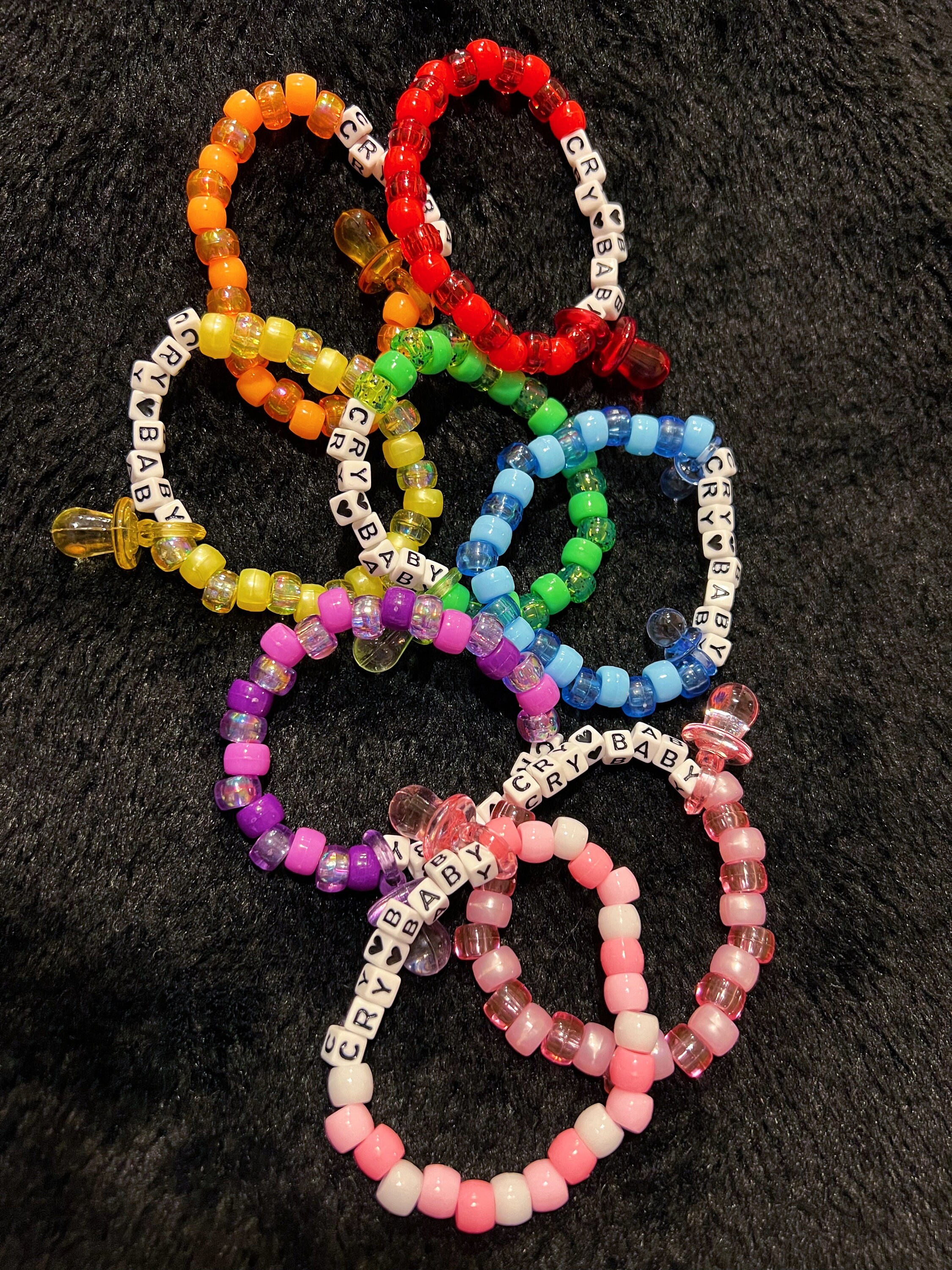 Cry Baby Pacifier Kandi Bracelets - Etsy