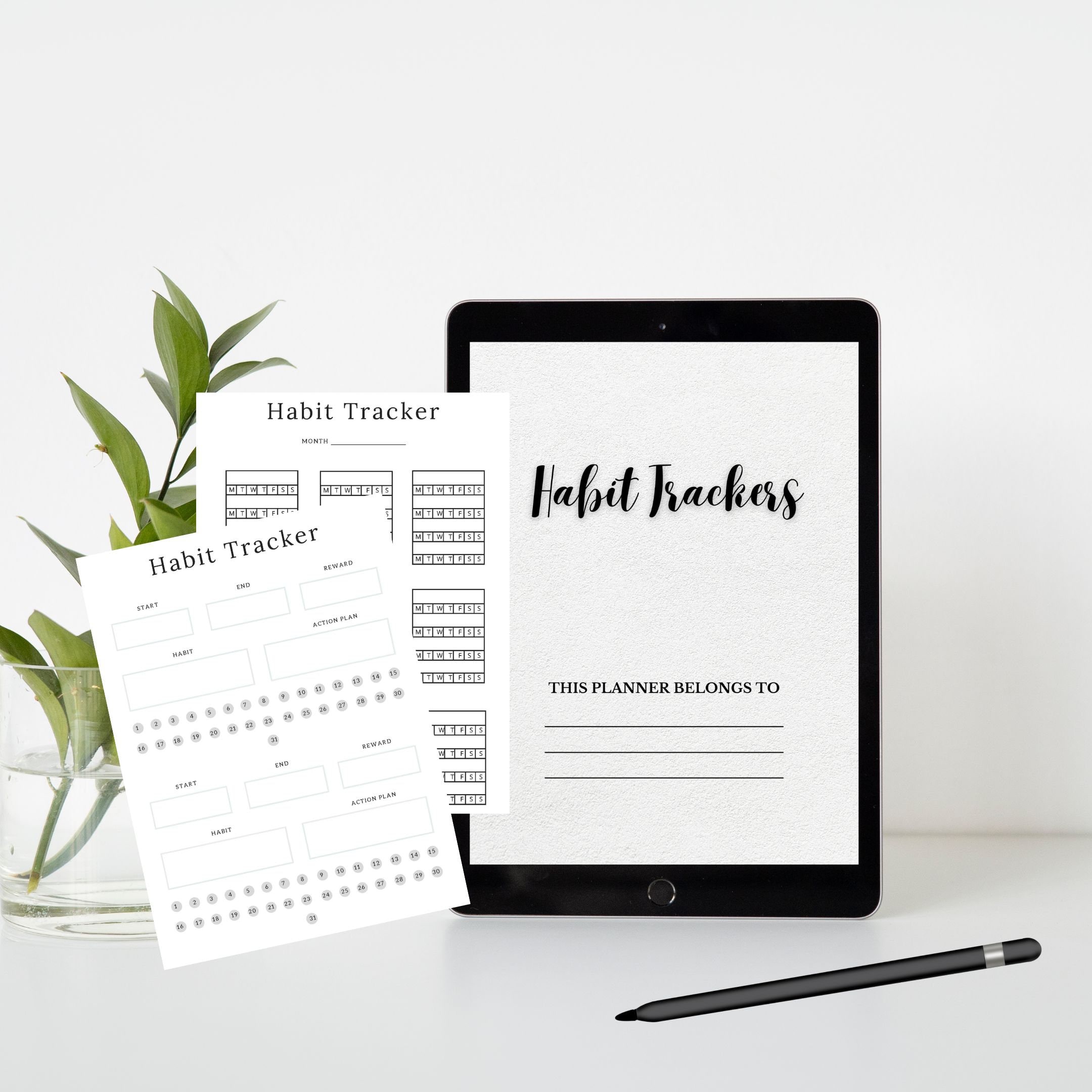 Printable Habit Trackers, Habit Challenge, Habit Tracker Pages, Routine ...