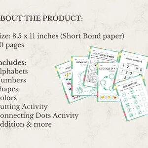 Printable Preschool Learning Bundle 50 Page Activity - Etsy