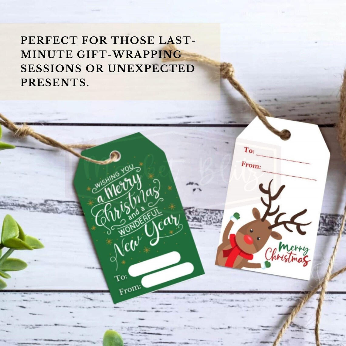 Printable Christmas Gift Tag, Holiday Party Favor Tag, Gift Tag ...