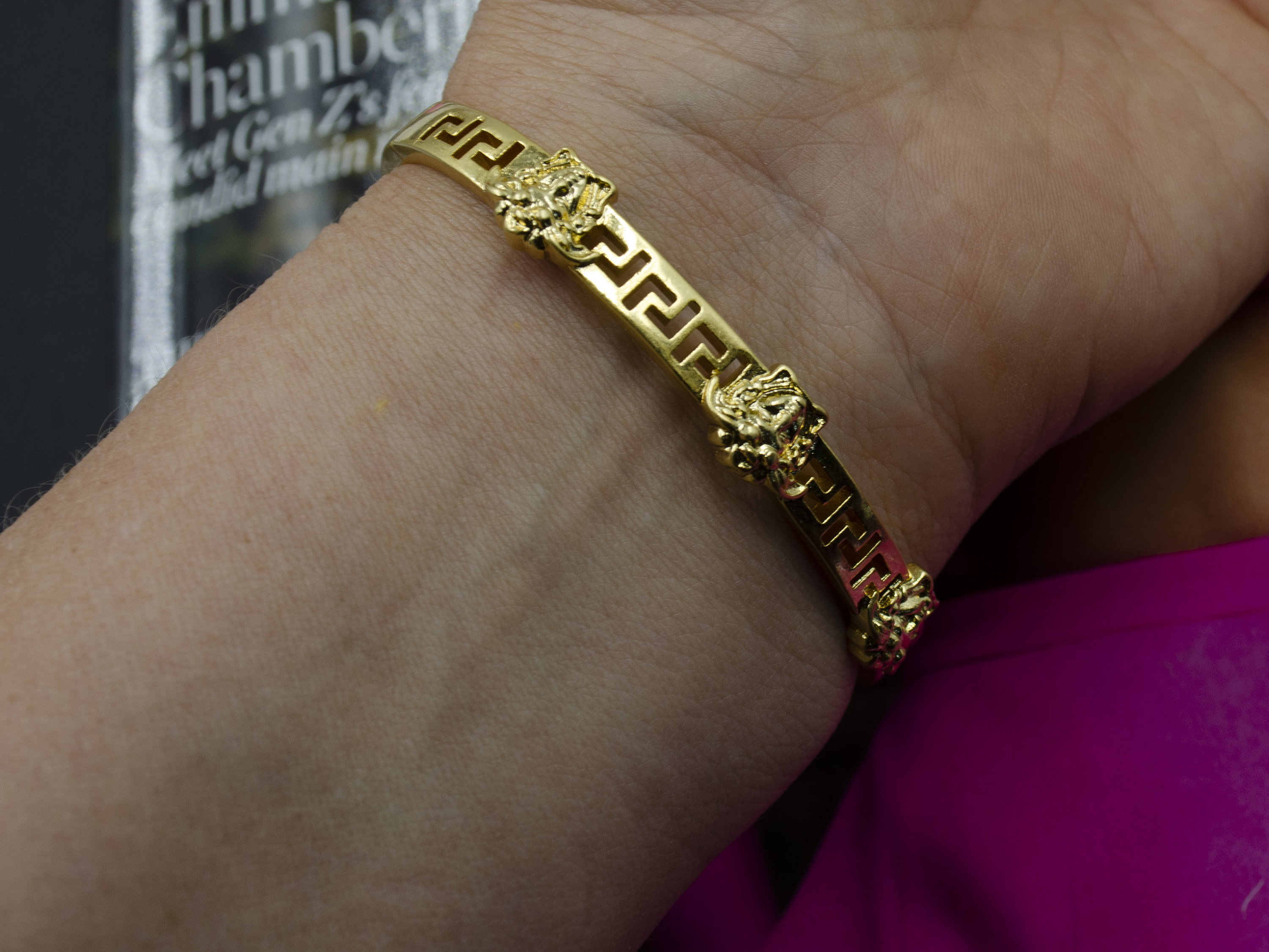 Vintage Versace Gold Metal Medusa Lockable Bangle - Etsy