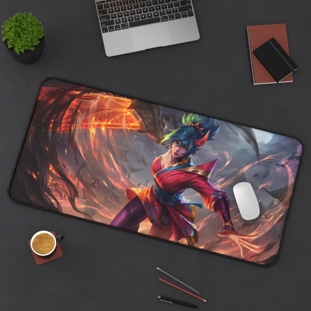 Spirit Blossom Riven Ruby Chroma Desk Mat Etsy
