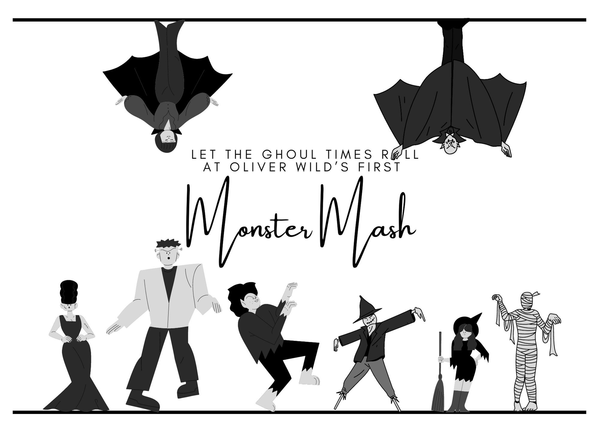 Monster Mash Birthday Invitation, Editable Birthday Bash Invite ...