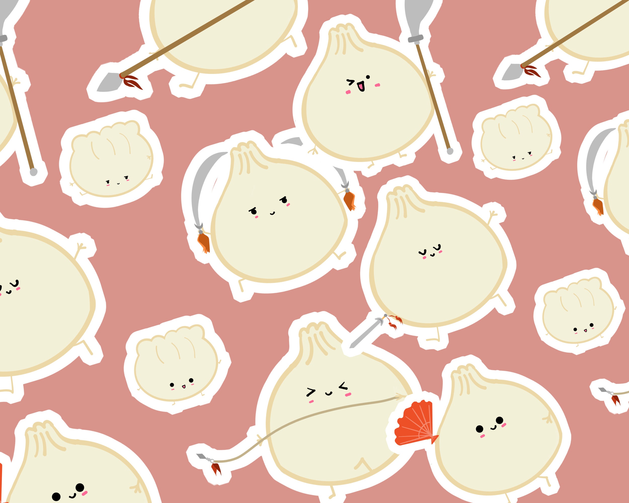 Wushu Buns Sticker Sheet Dumplings Kung Fu Martial Arts - Etsy