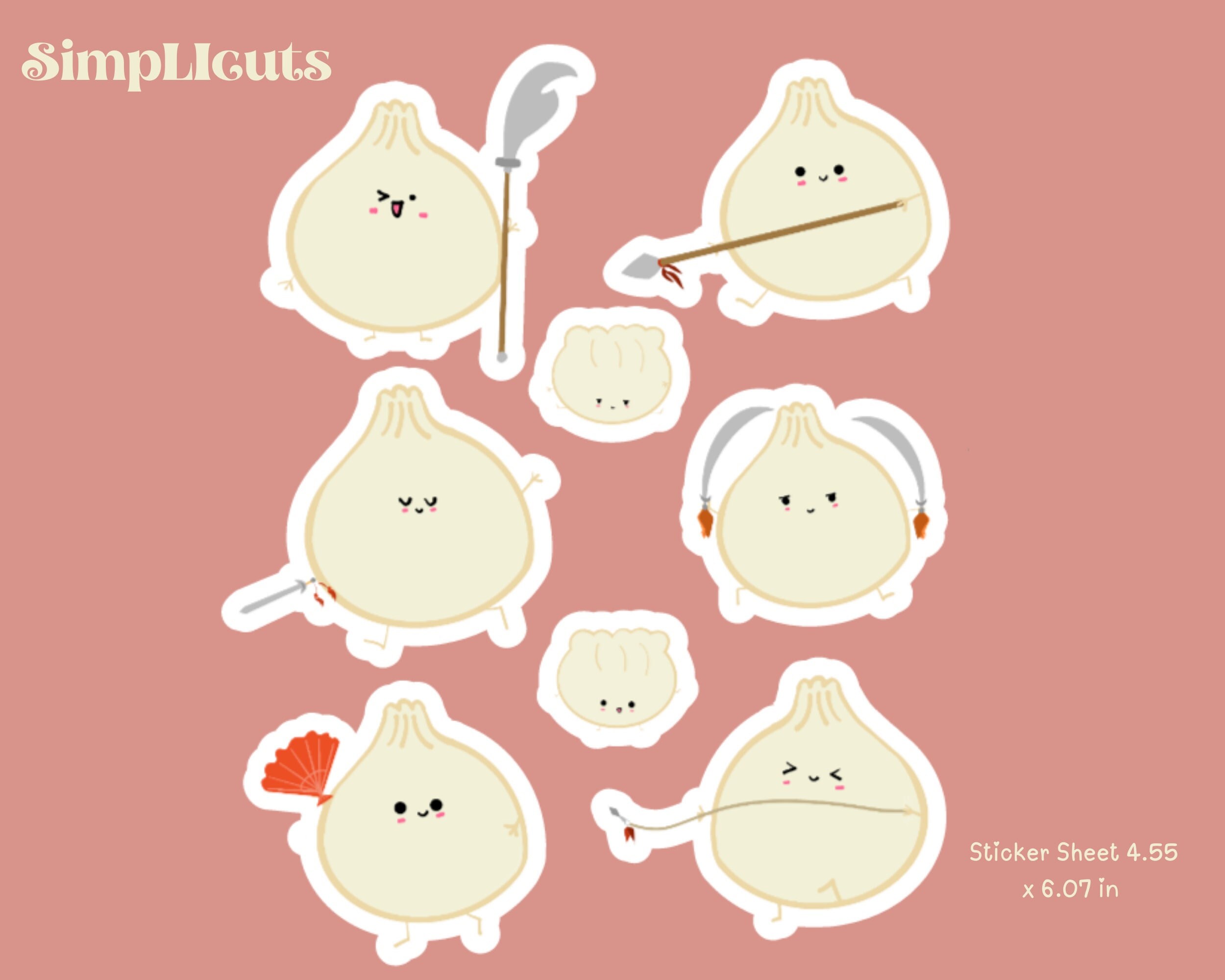 Wushu Buns Sticker Sheet Dumplings Kung Fu Martial Arts - Etsy