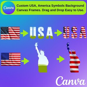 USA 50 States Names Canva Frames United States Canva Mockup Custom ...