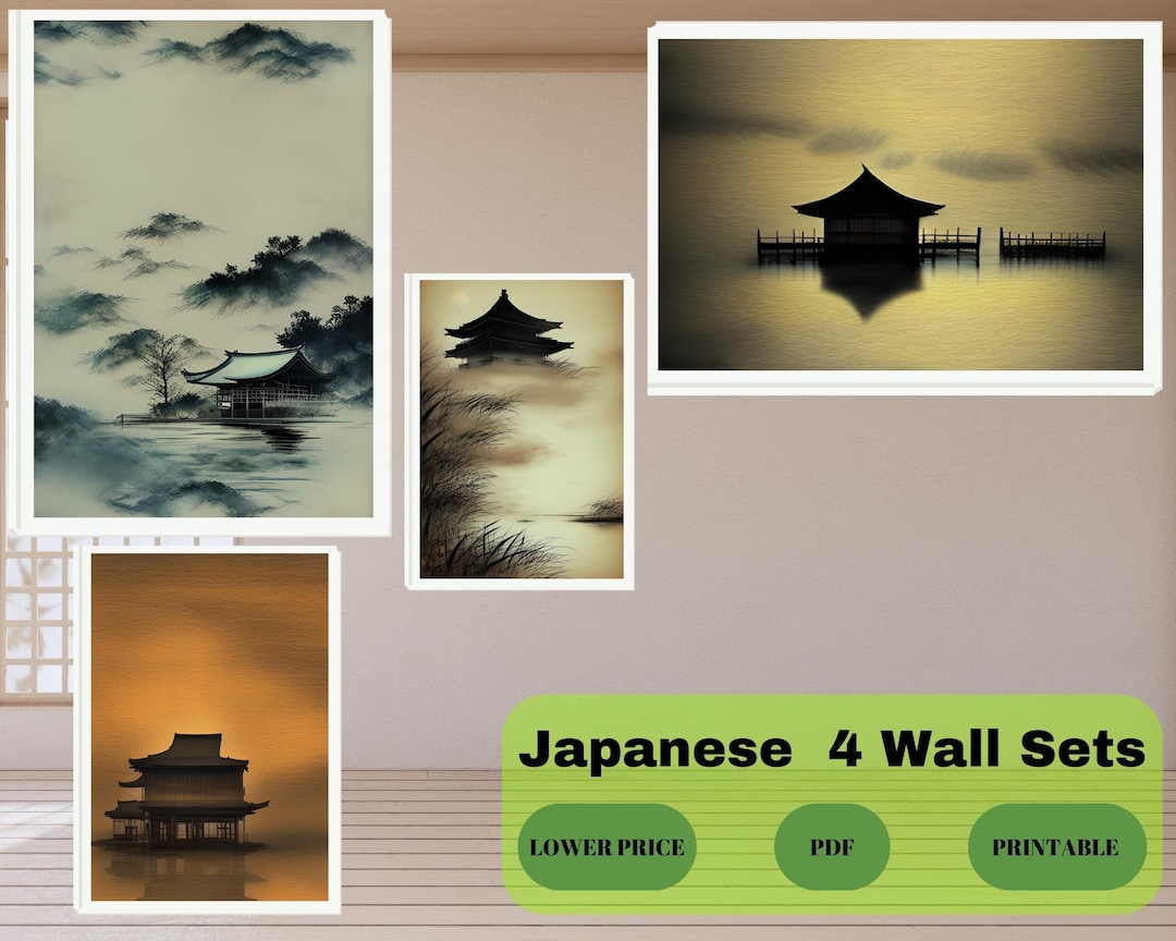 Japanese Wall Art Japanese Art Wall Decor Printable Wall Art Set ...