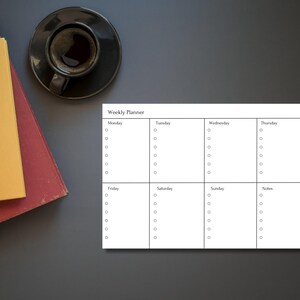 Daily Planner Printable Minimalist, Printable Planner Simple , Weekly ...