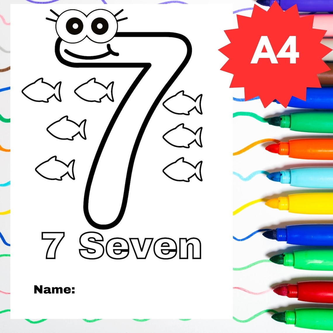 Printable Coloring Numbers Pages for Kids Homeschool Kids Coloring Book ...