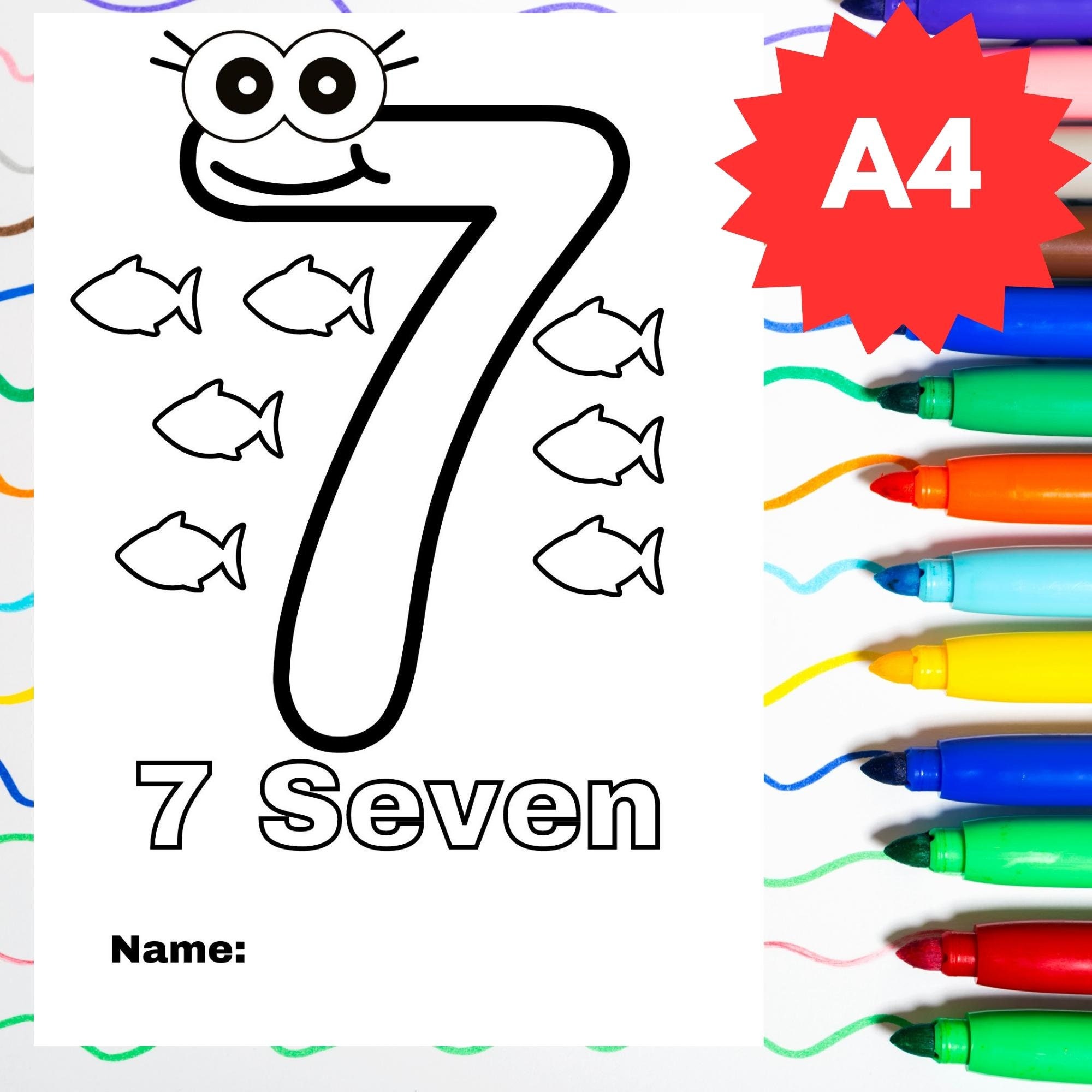 Printable Coloring Numbers Pages for Kids Homeschool Kids Coloring Book ...