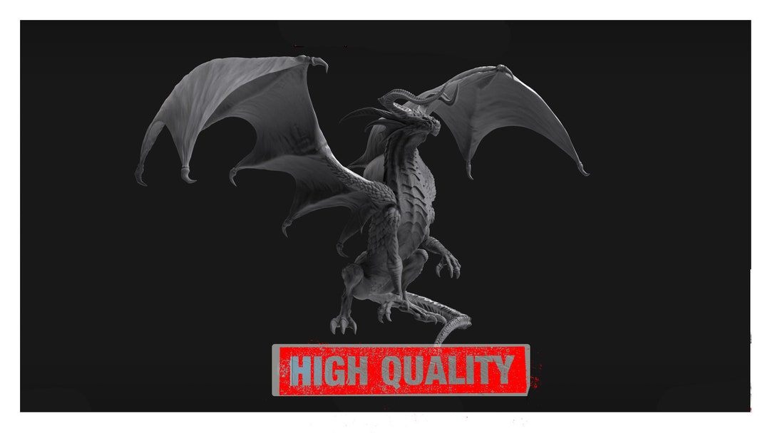Red Great Wyrm 3d Model Stl File For Cnc Router Laser And 3d Etsy
