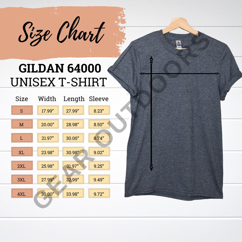 Tan Size Chart Bundle, Four Size Charts, 64000, 18500, 18000, 3001 ...