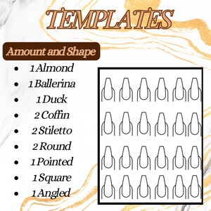 Practice Nail Template Bundle 40 Pages for Nail Tech Practice Nail ...