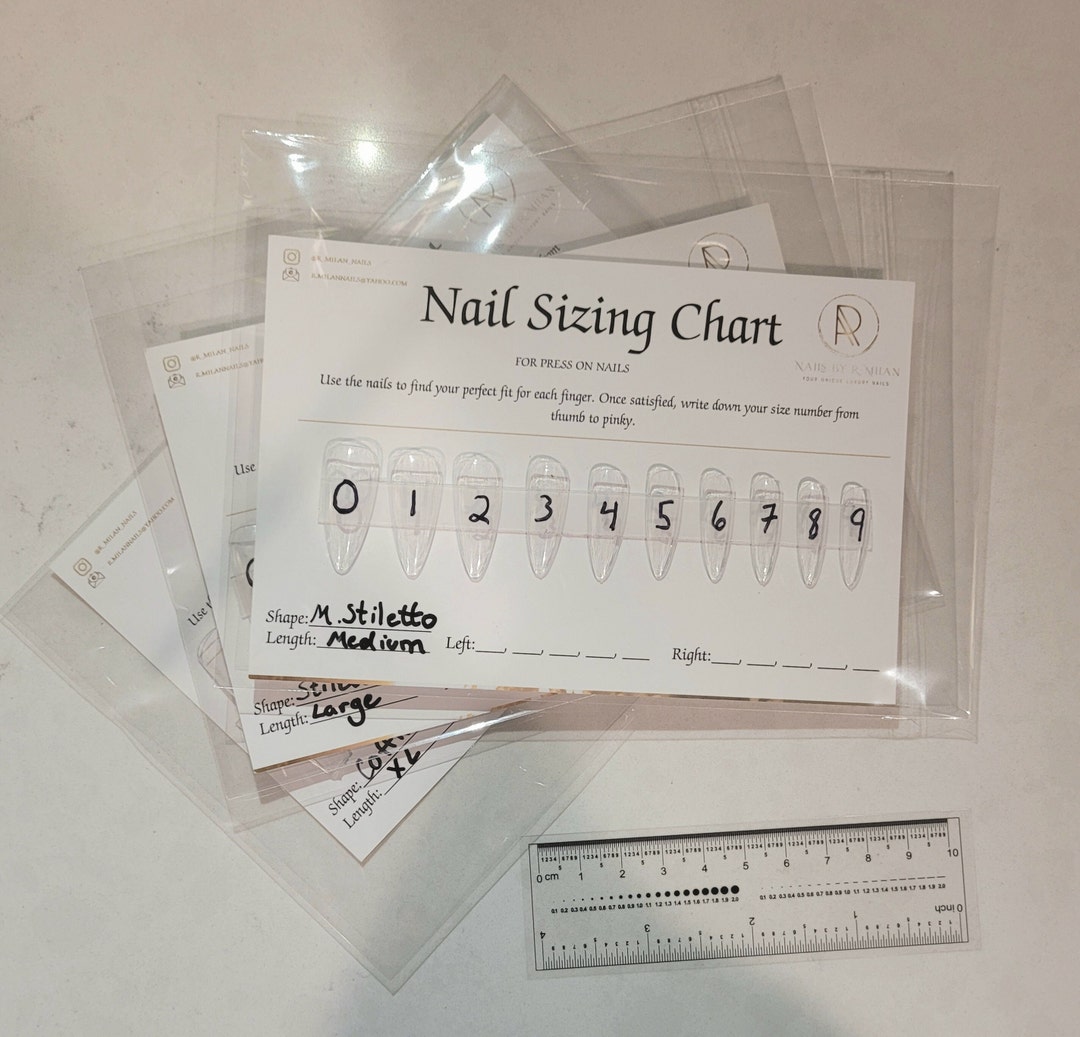 Press on Sizing Kit/ Sizing Kit/ Glue on Nails - Etsy