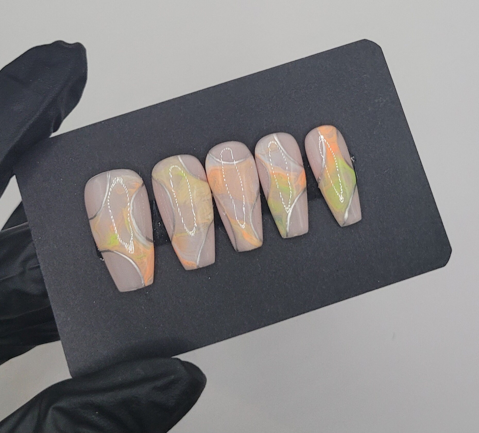 Handmade Customizable Press on Nails/ Gel Nails/ Fake Nails/ Press on ...