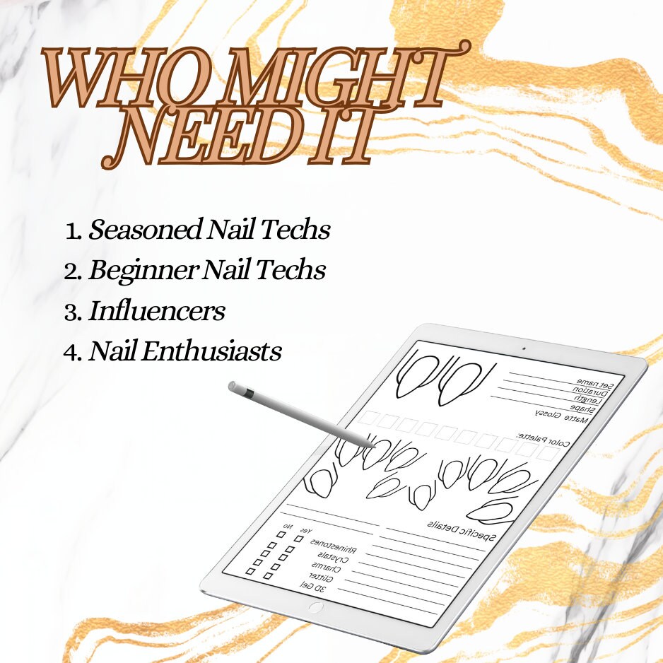 Practice Nail Template Bundle 10 Pages for Nail Tech Practice Nail ...