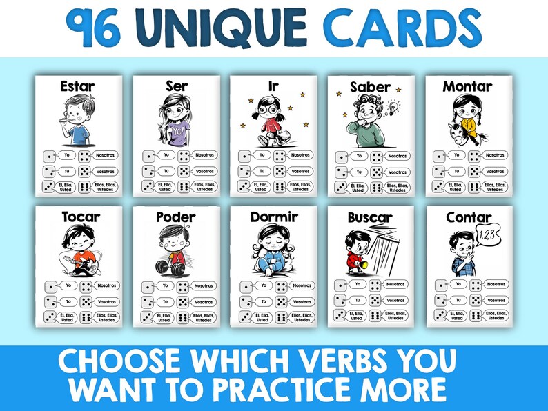 Spanish Verb Game (fun Conjugation Practice) - Etsy