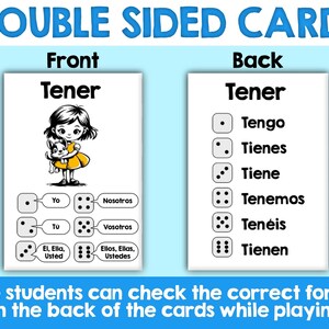 Spanish Verb Game (fun Conjugation Practice) - Etsy