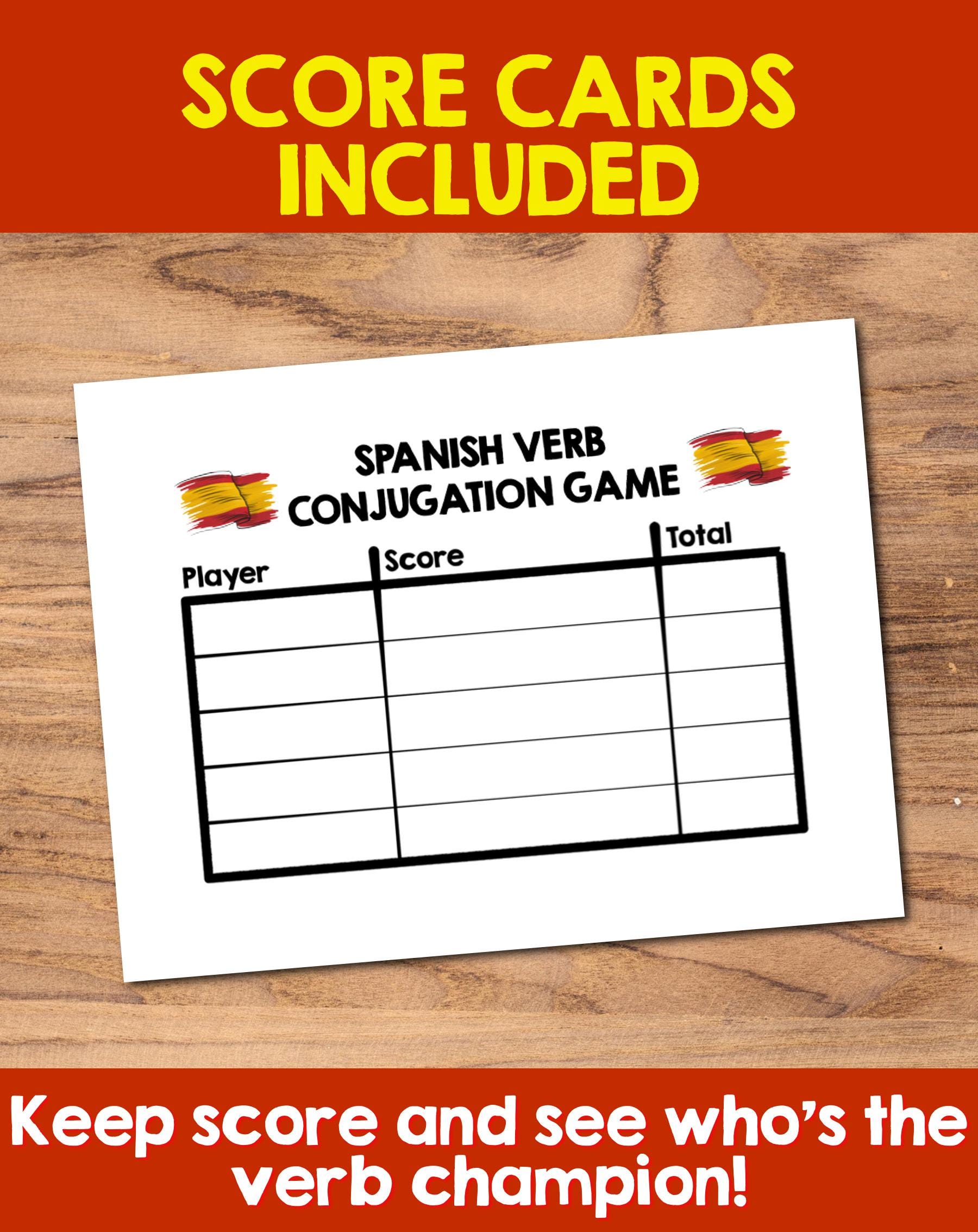 Spanish Verb Game (fun Conjugation Practice) - Etsy