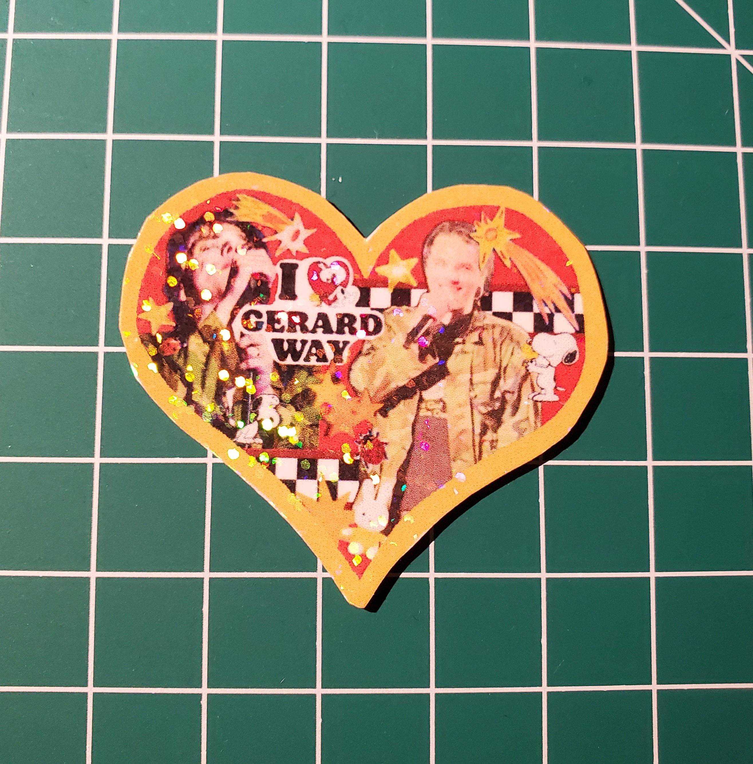 I Love Gerard Way Glitter Sticker - Etsy
