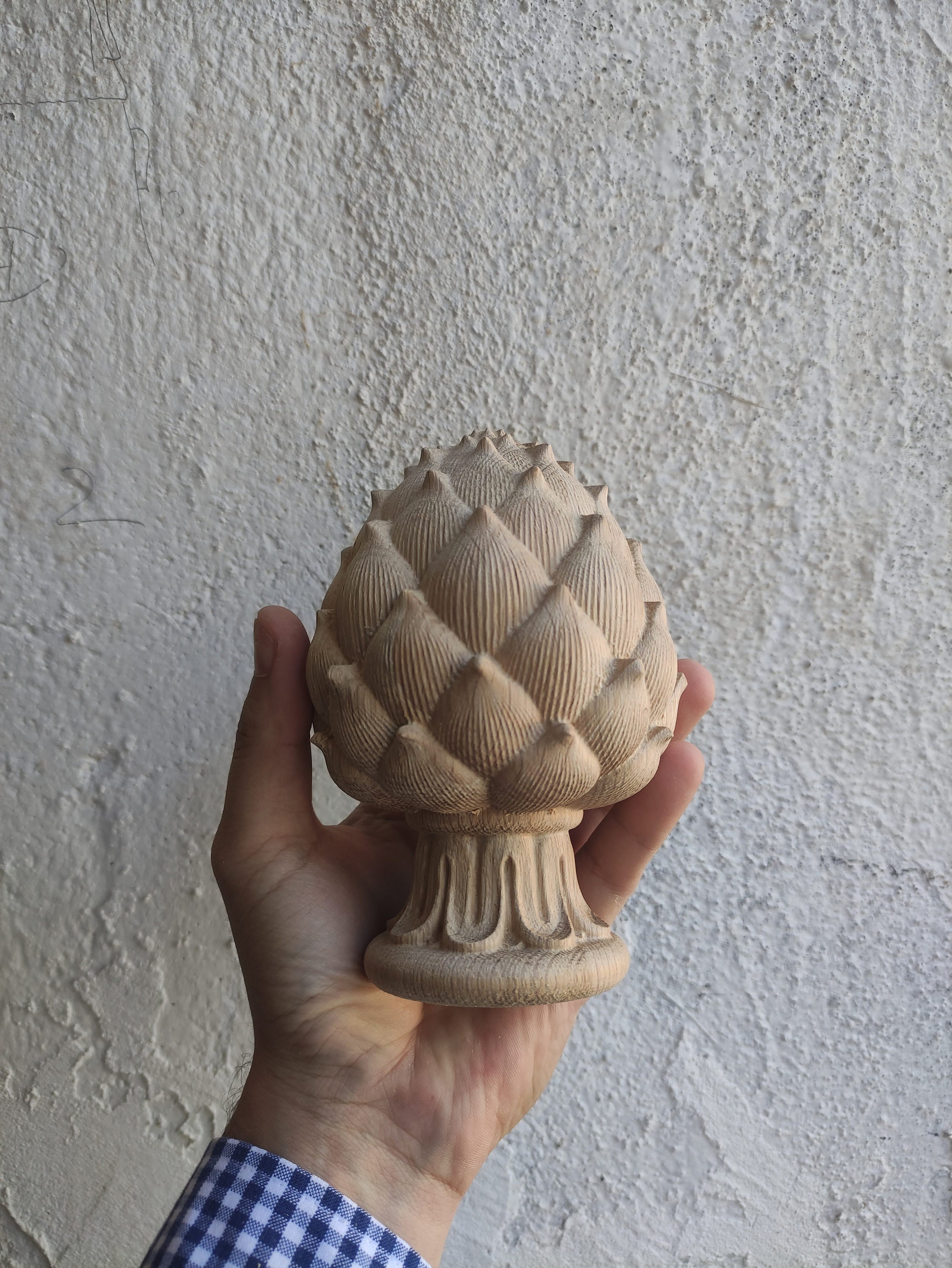 Artichoke Wooden Finial, Stair Newel Post Cap, Oak Beech Topper - Etsy