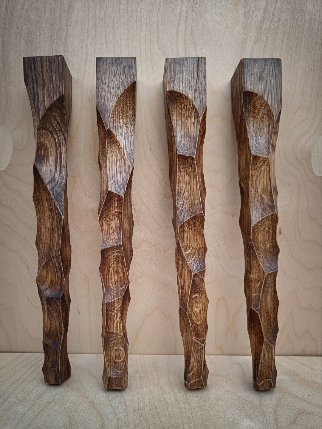Set 4 Pcs Wooden Furniture Legs, Oak Coffee Table Legs, Stool Legs - Etsy