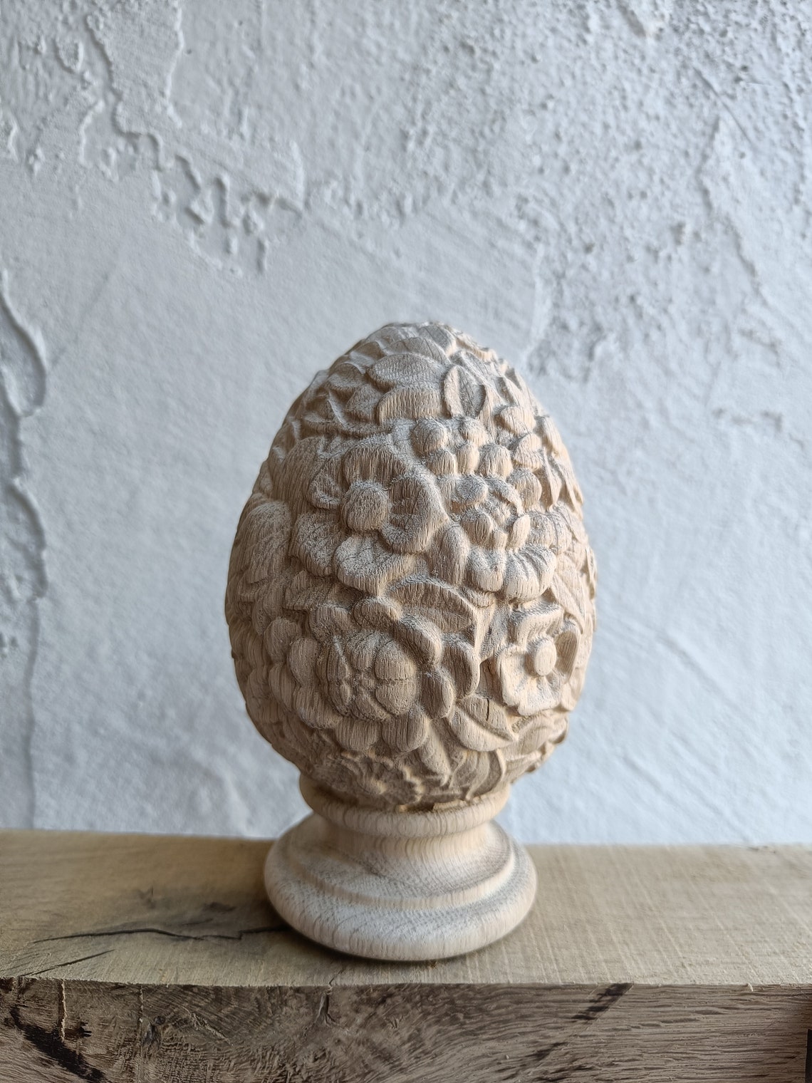 Flowers Wooden Finial, Oak Beech Stair Newel Post Cap - Etsy