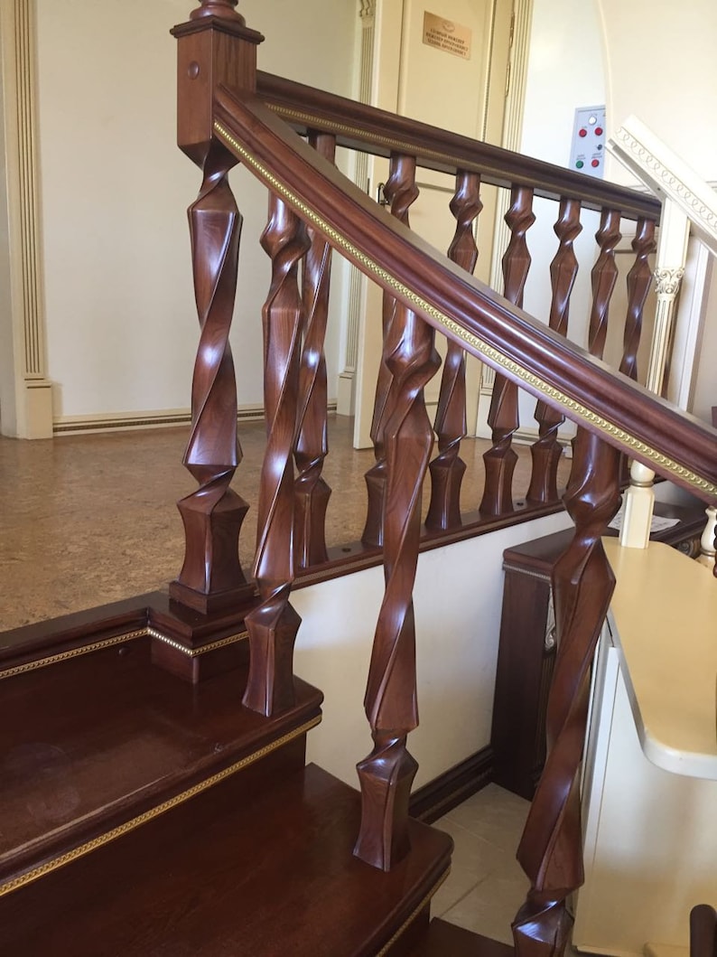 Wooden Balusters and Newel Post for Stair - Etsy