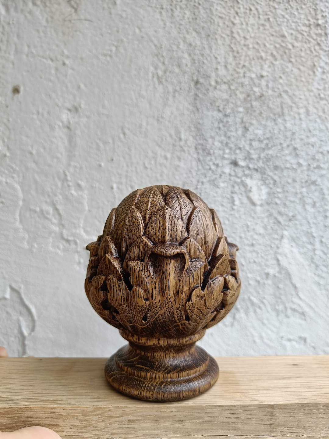 Artichoke Wooden Finial, Oak Stair Newel Post. the Price is for One ...