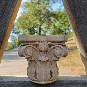Wooden Carved Capital Classic Acanthus Round Column. Price per 1 Piece ...