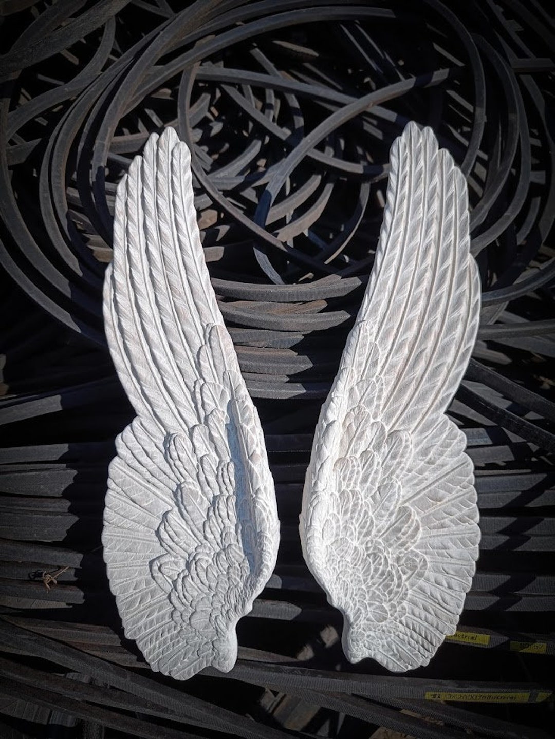 Wooden Wings Decor - Vintage Antique White - Etsy