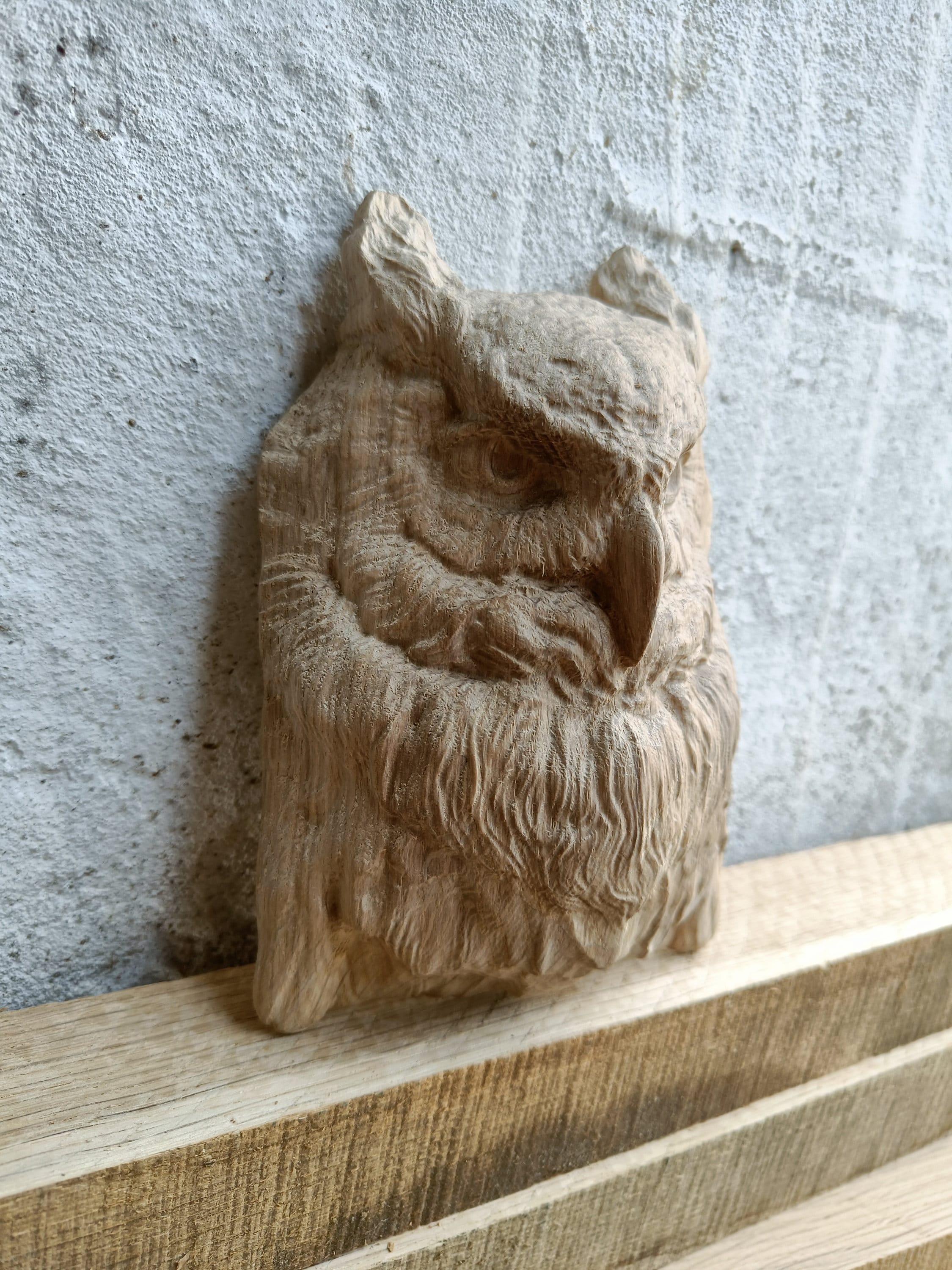 Wooden Owl, Oak Decor Owl Head - Etsy