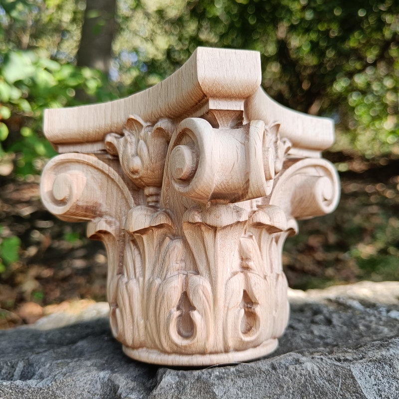 Wood Column Capital - Etsy
