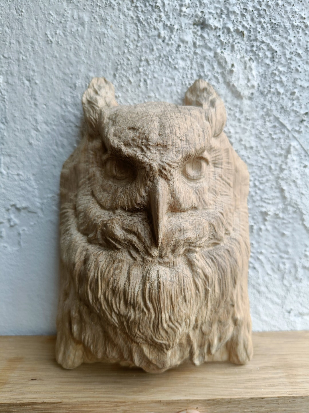 Wooden Owl, Oak Decor Owl Head - Etsy