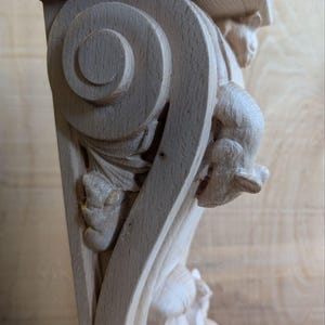 Wooden Corbel With Acanthus and Field Mice. the Price is for One Piece ...