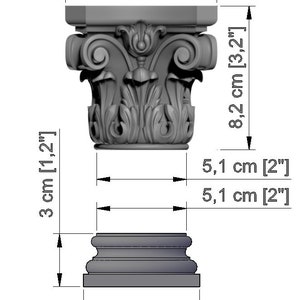 Wooden Carved Capital Classic Acanthus Round Column. the Price is for ...