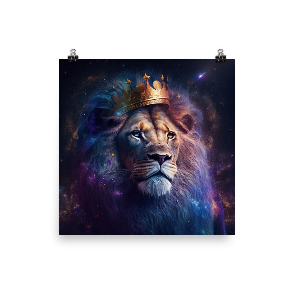 Lion Poster Wall Art - Etsy