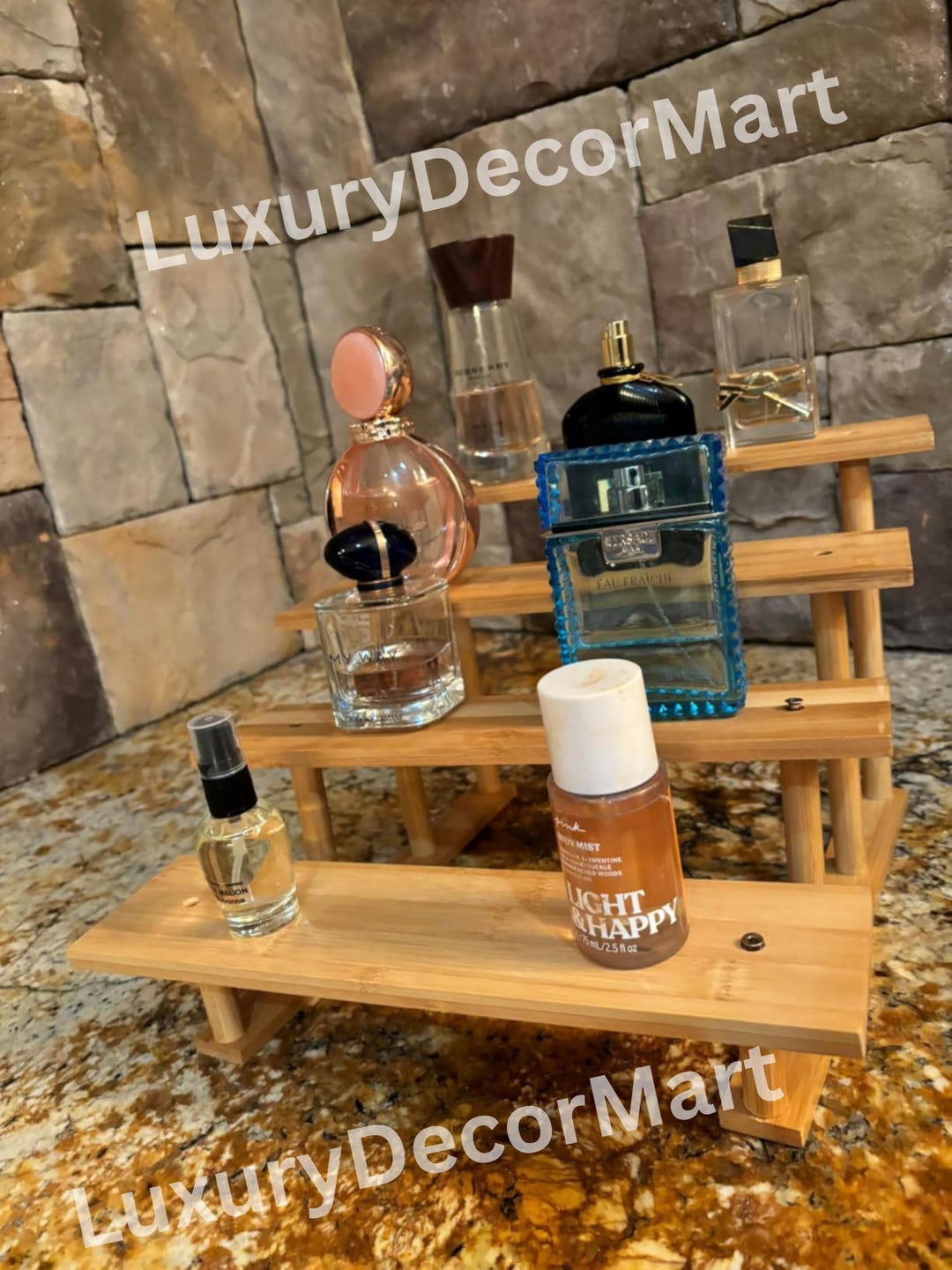 Wooden Makeup & Perfume Display Organizer | Perfume Holder | Fragrance ...