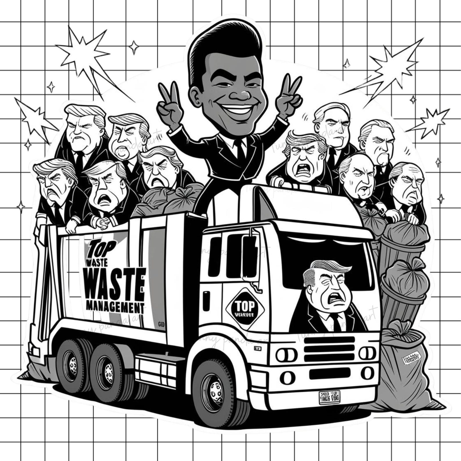 Top Waste Management Trump PNG SVG Garbage Truck, USA Taking Out the ...