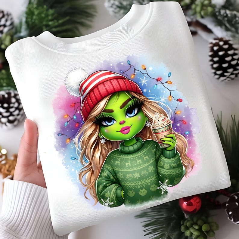 Green Boujee | Grinch Gril Png | Lady Grinch PNG | Santa Grinch PNG ...