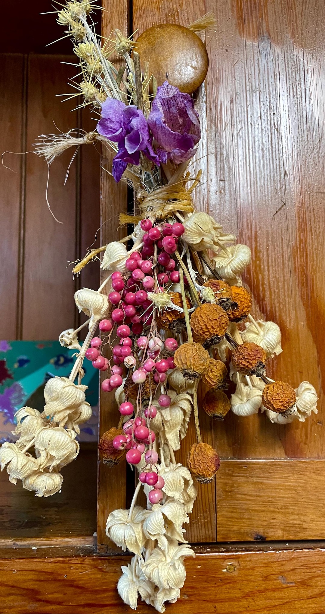 Natural Dried & Preserved Flowers and Herbs Swag Arrangements - Etsy
