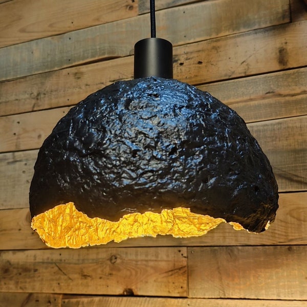 Paper Mache Pendant Light - Etsy