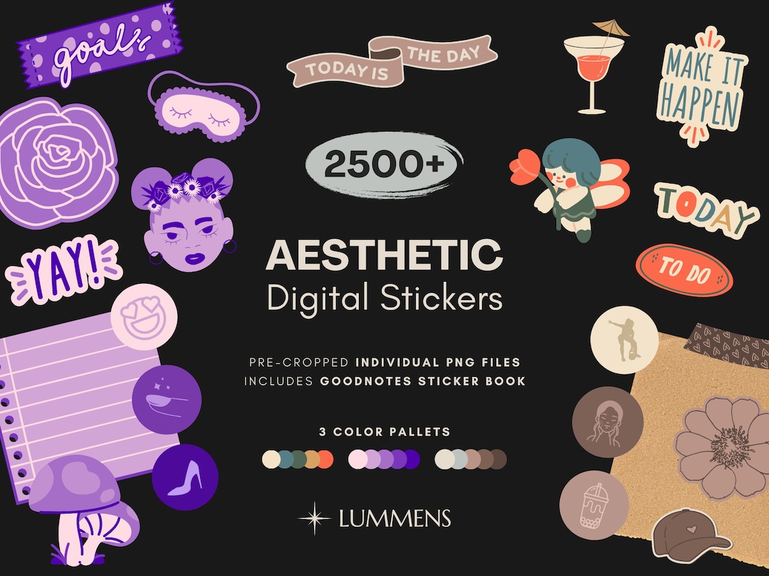 Aesthetic Digital Sticker Goodnotes Sticker Digital Planner Sticker ...