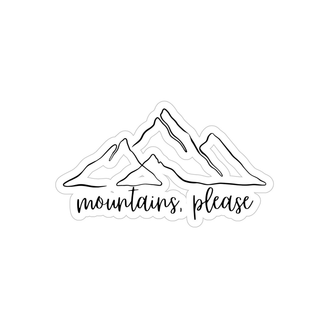 Mountains Please script Style Black Lettering - Etsy