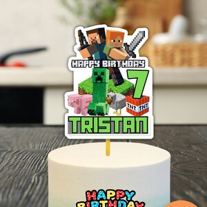 Minecraft cake topper - Etsy