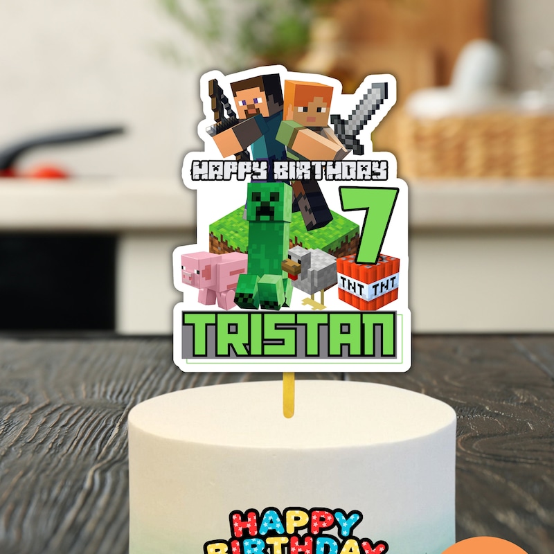 Mincraft Cake Toppers - Etsy
