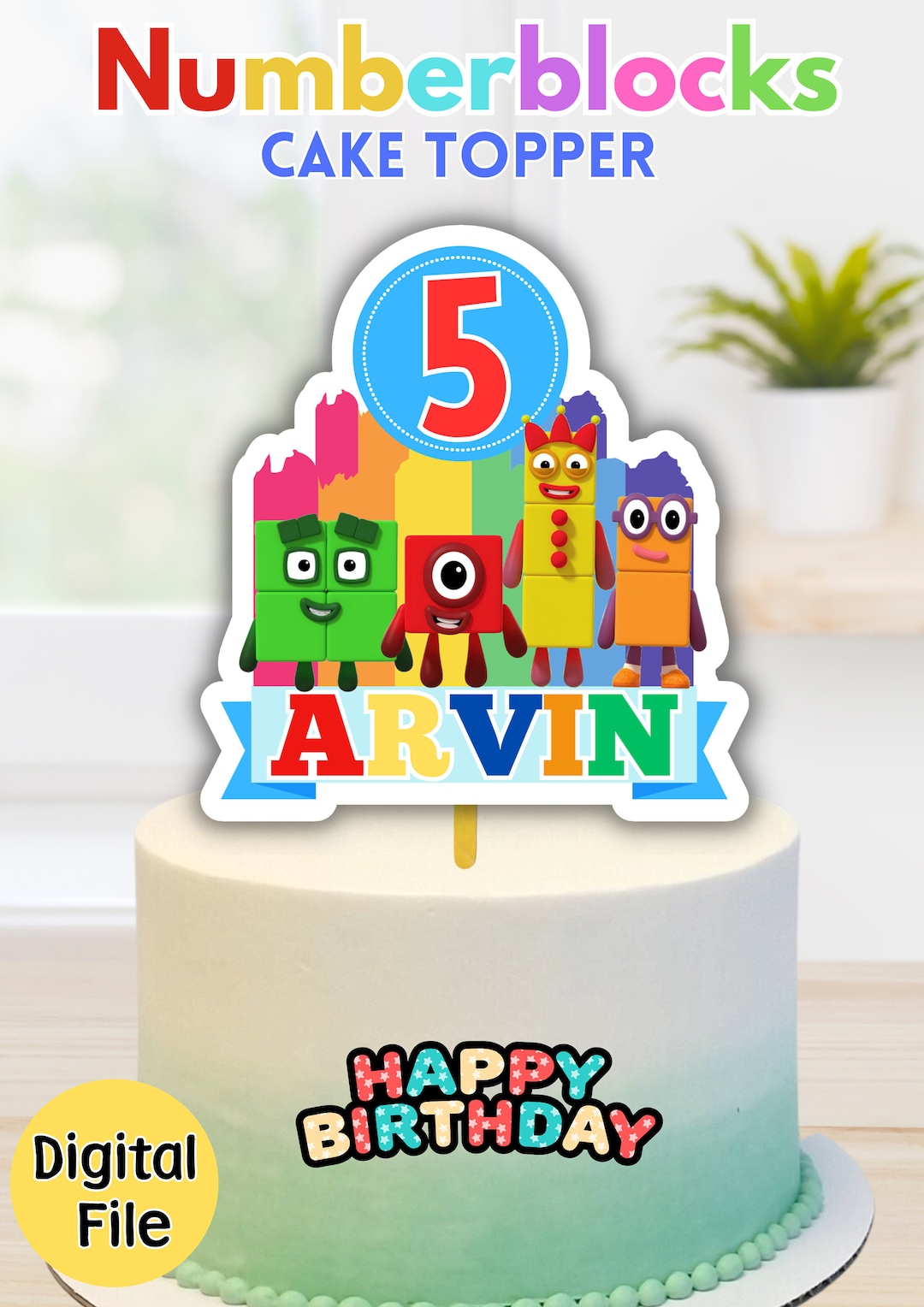 Numberblocks Cake Topper Number Blocks Cake Topper - Etsy Portugal