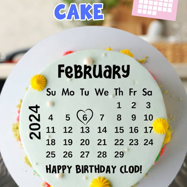 Cake Calendar - Etsy